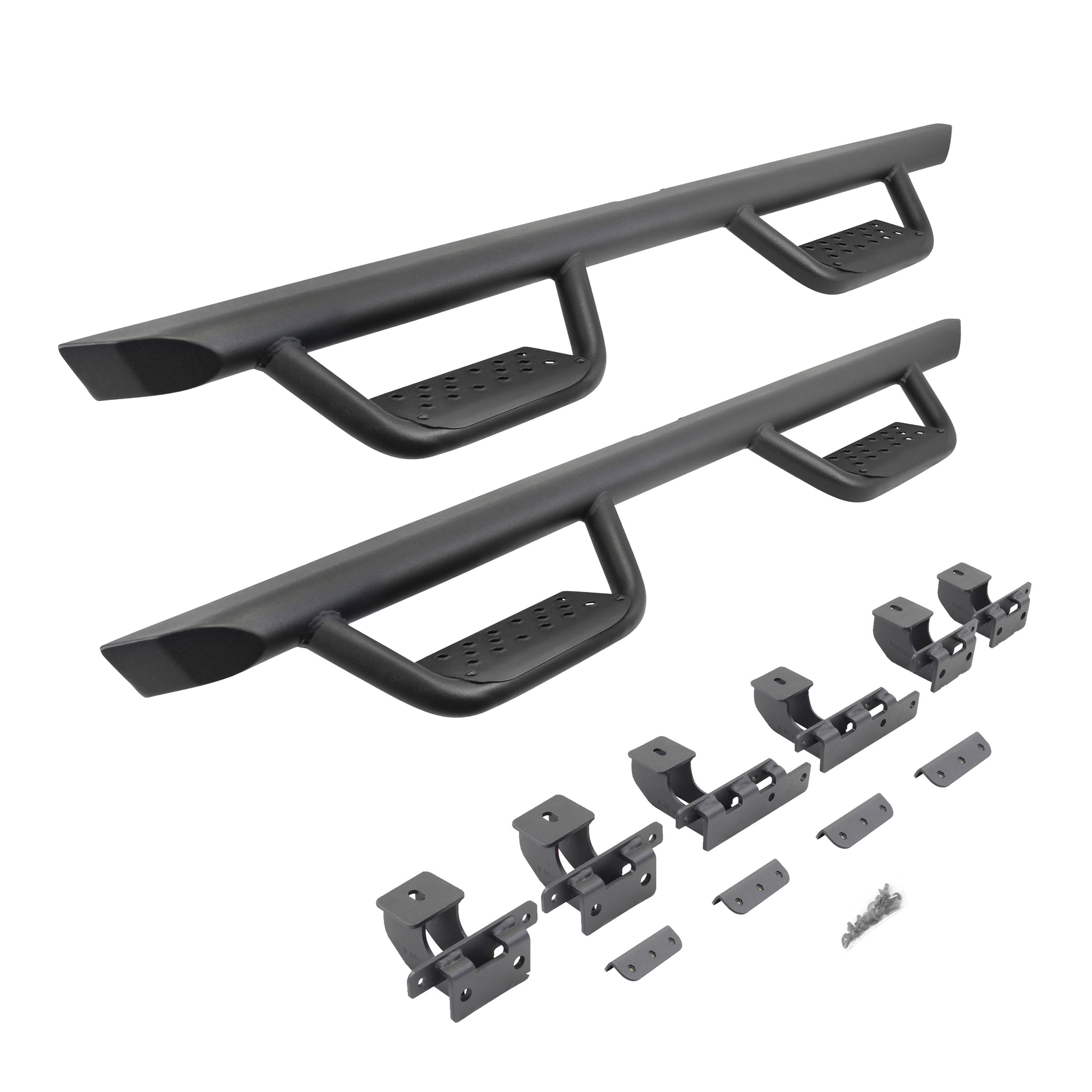 D224506T 4 in. Wide Dominator Xtreme D2 Side Steps Kit 18-24 Jeep ...