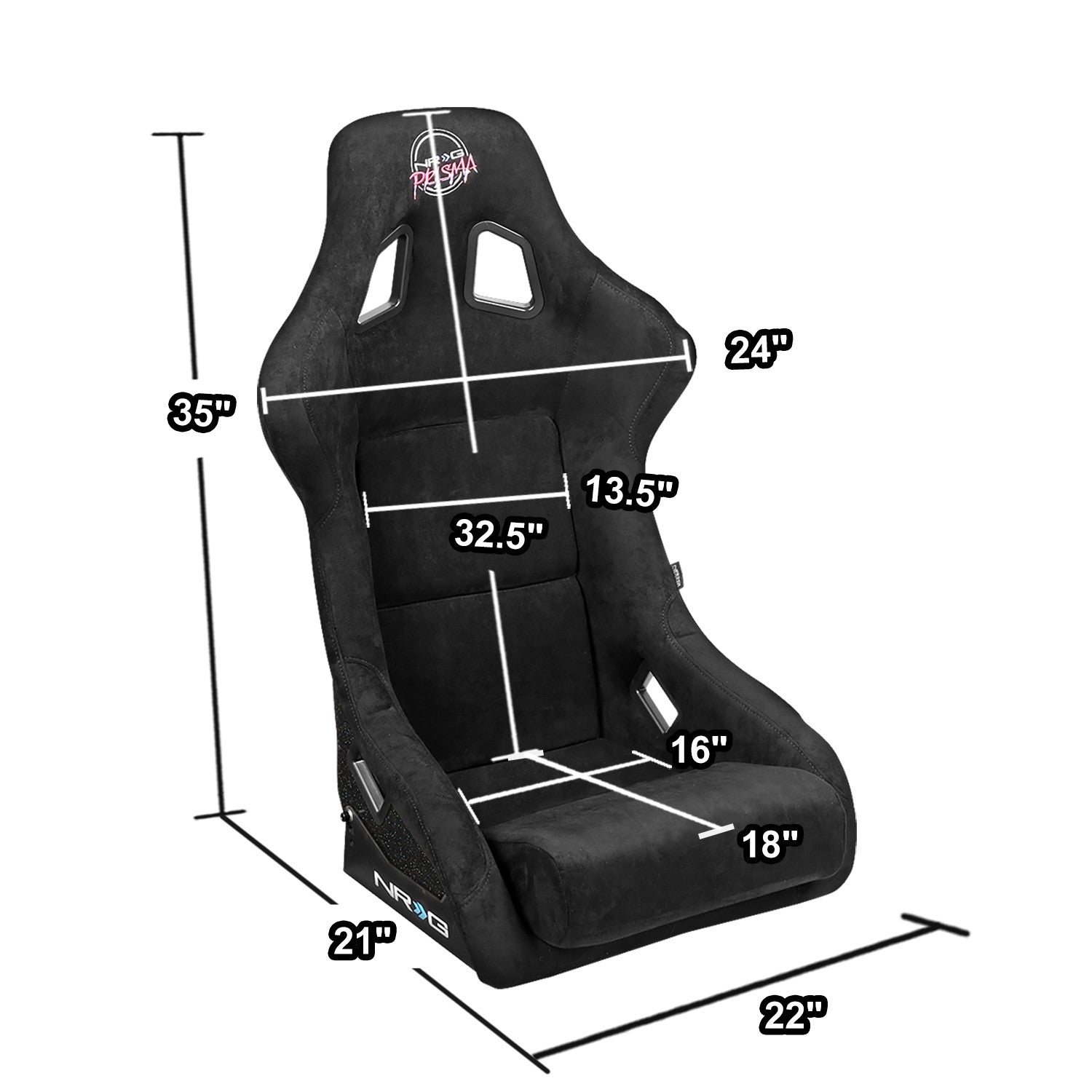 1 Piece Fiberglass Alcantara Bucket Racing Seat Universal – CA Auto Parts