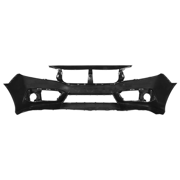 Front Bumper Cover (w/o Sensor, Tow Hook Holes) 16-18 Honda Civic EX-T ...