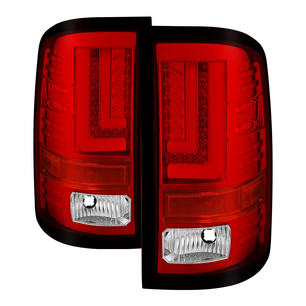 16-18 GMC Sierra 1500 16-19 2500 HD 3500 HD Red Clear LED Tail Lights ...