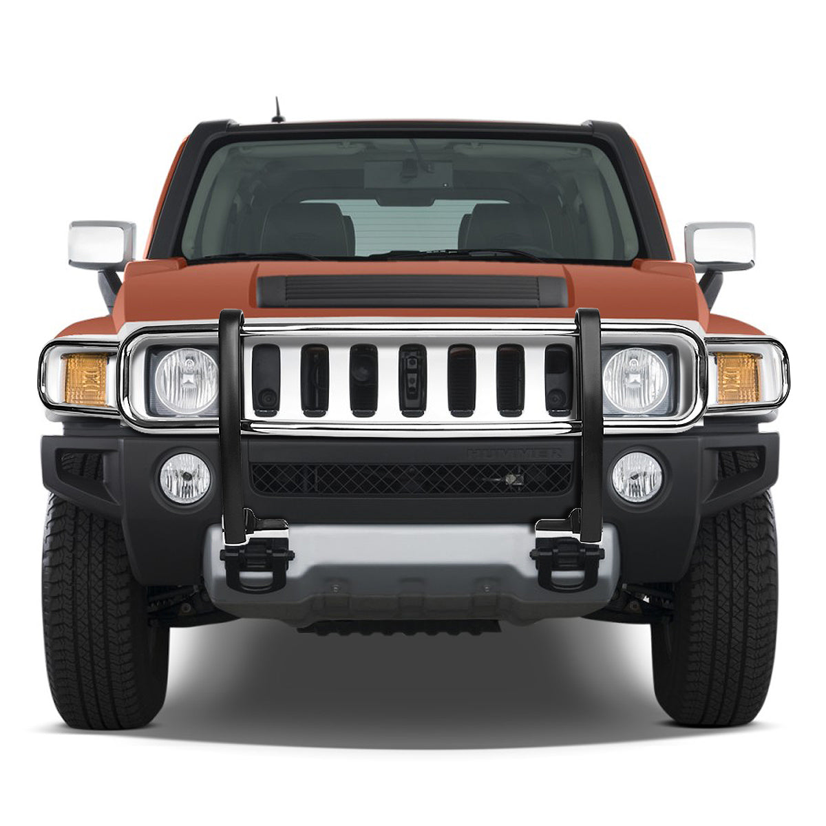 06-10 Hummer H3 H3T Factory Style Brush Grille Guard - Stainless Steel ...