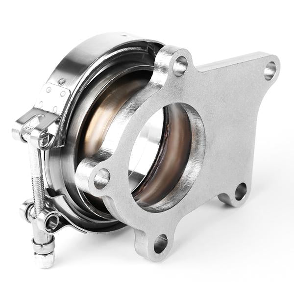 T04E T3/T4 5-Bolt Turbocharger Downpipe Flange to 3 in. ID V-Band Conv ...