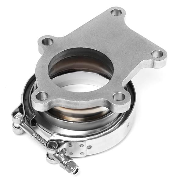 T04E T3/T4 5-Bolt Turbocharger Downpipe Flange to 3 in. ID V-Band Conv ...