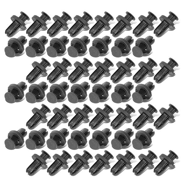 50 Pcs 10mm Nylon Push Pin Rivet Car Body Clips Trim Fastener Retainer ...