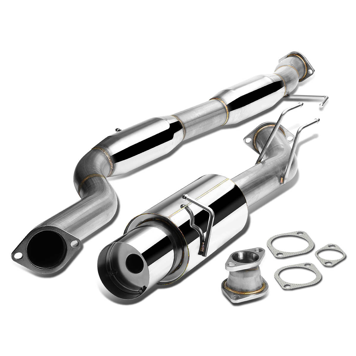 Catback Exhaust w/4.5 in. OD Muffler Tip 90-94 Mitsubishi Eclipse GSX ...