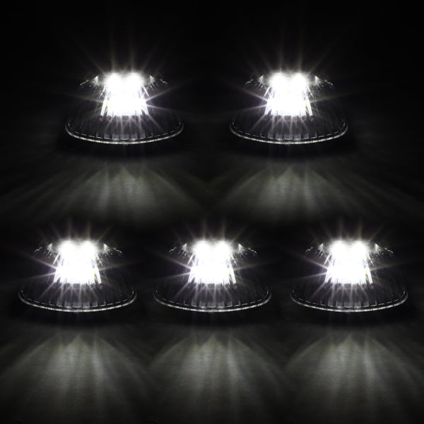 White LED Smoked Lens Cab Roof Lights94-98 Dodge Ram 1500 2500 3500 ...