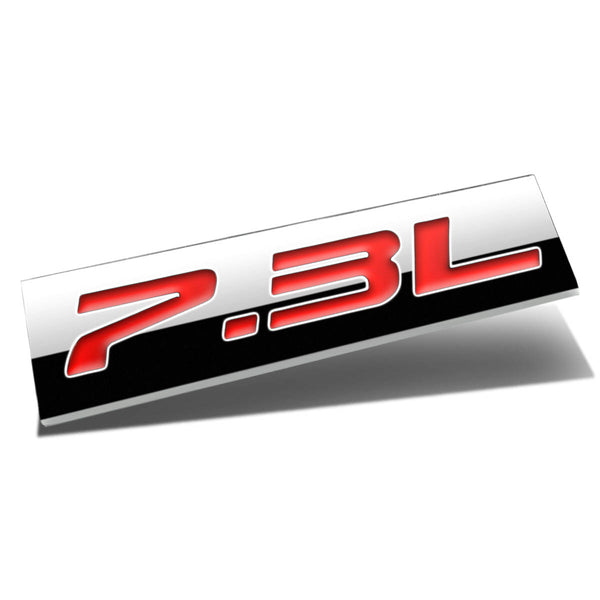 7.3L Tape-on Chrome Emblem Badge Decal Universal - CA Auto Parts