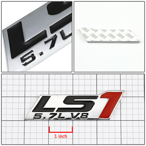 Tape-on Emblem Badge Decal - LS1 5.7L V8 - Aluminum Alloy - CA Auto Parts