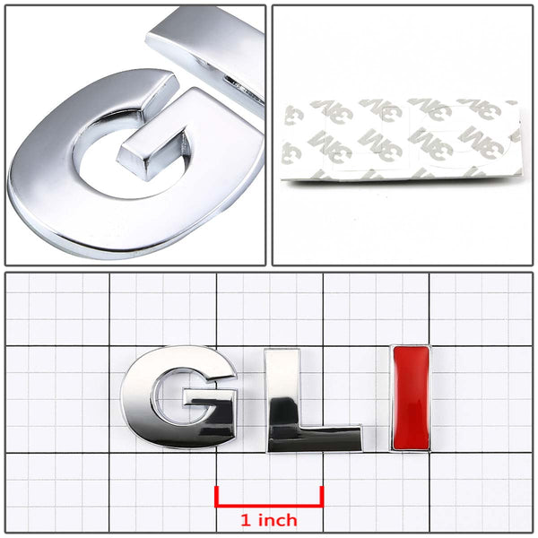 Tape-on Emblem Badge Decal - GLI - Aluminum Alloy - CA Auto Parts