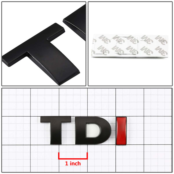 Tape-on Emblem Badge Decal - TDI - Aluminum Alloy - CA Auto Parts