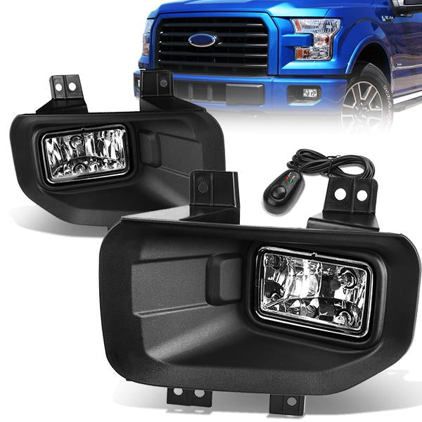 15-17 Ford F150 Factory Style Fog Lights w/ Switch + Wiring Harnesses ...