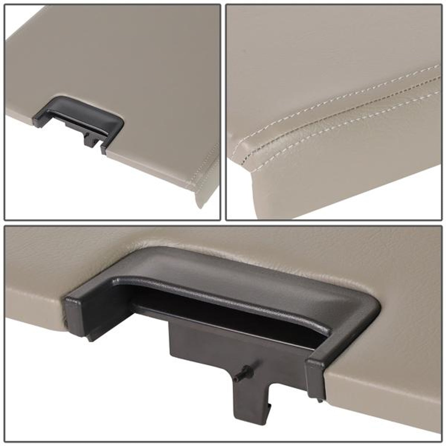 Grey Leather Center Console Lid w/Switch07-13 Chevy/GMC Silverado Sier ...