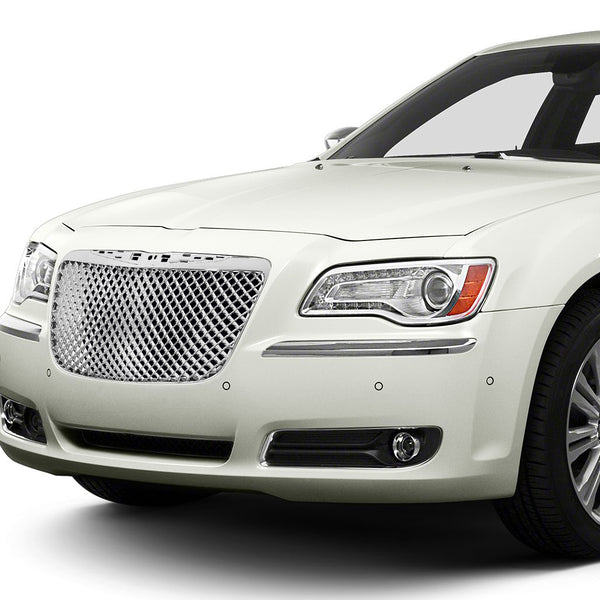 11-14 Chrysler 300 Front Grille - Diamond Mesh - Chrome - CA Auto Parts