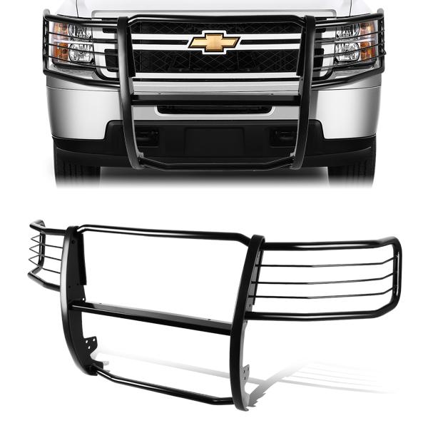 07-13 Chevy Silverado 1500 Brush Grille Guard - Steel - Black - CA Auto ...
