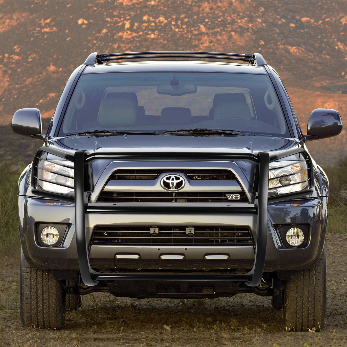 03-09 Toyota 4Runner Brush Grille Guard - Steel - Black – CA Auto Parts