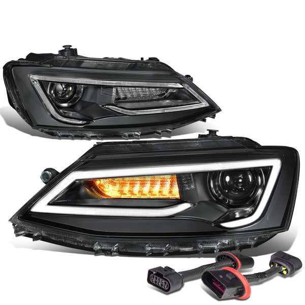 11-18 Volkswagen Jetta LED DRL Sequential Projector Headlights - CA ...
