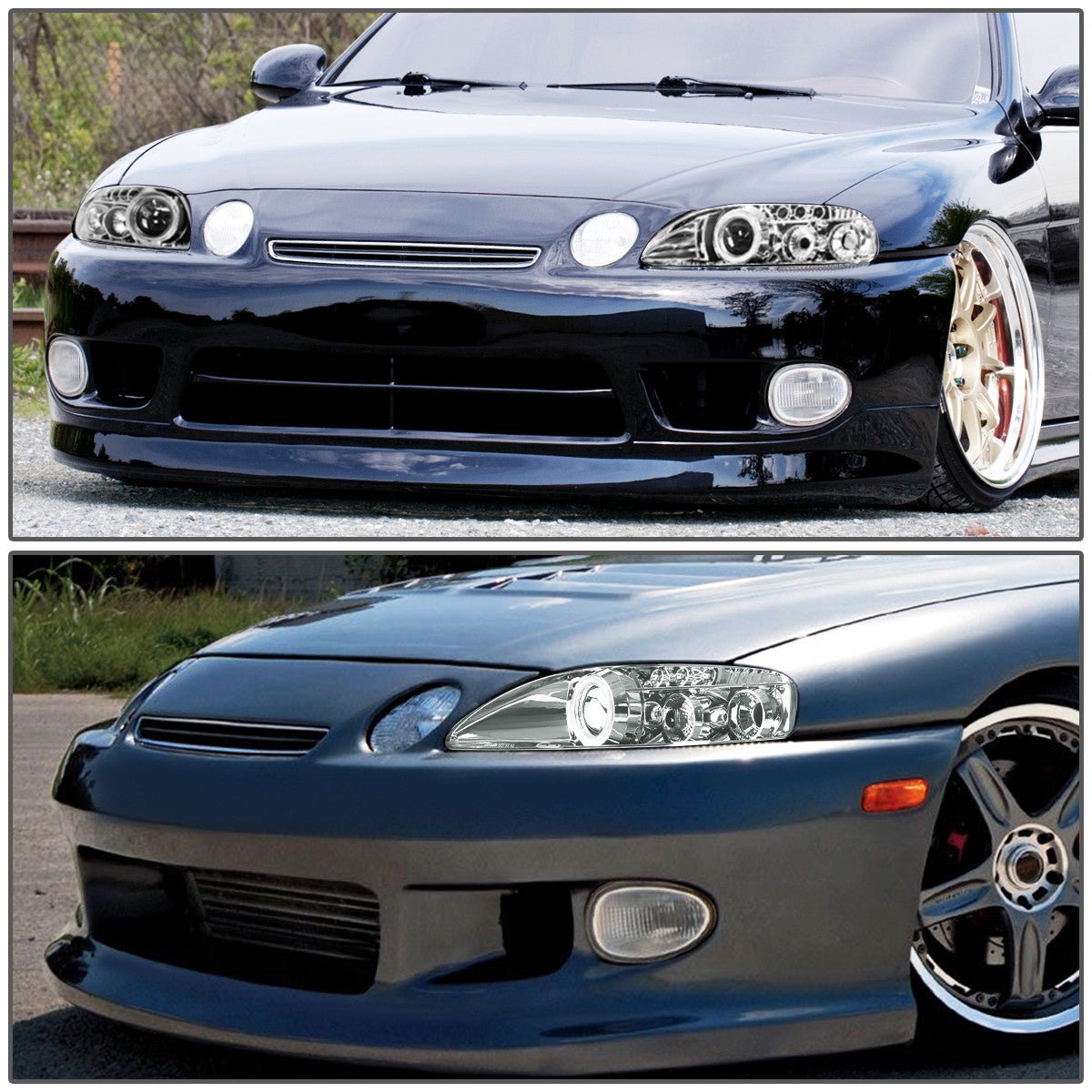 92-00 Lexus SC300 SC400 LED DRL Halo Projector Headlights – CA Auto Parts