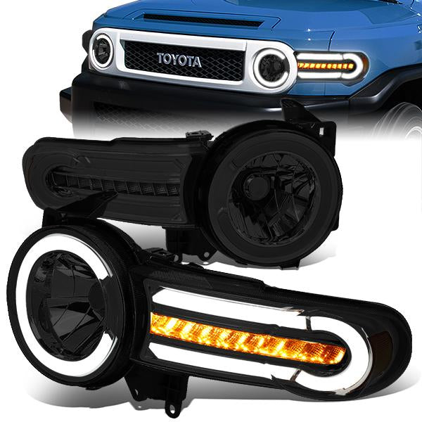 07-14 Toyota Fj Cruiser LED DRL Sequential Headlights - CA Auto Parts