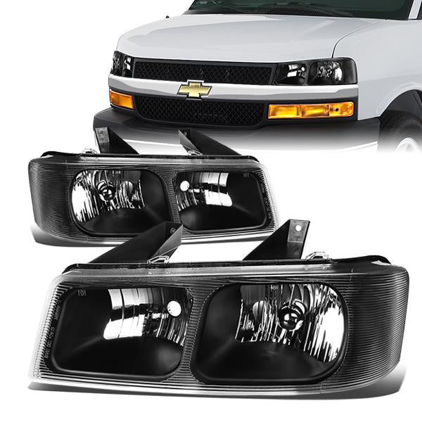 03-20 Chevy Express GMC Savana 1500-4500 Factory Style Headlights – CA ...