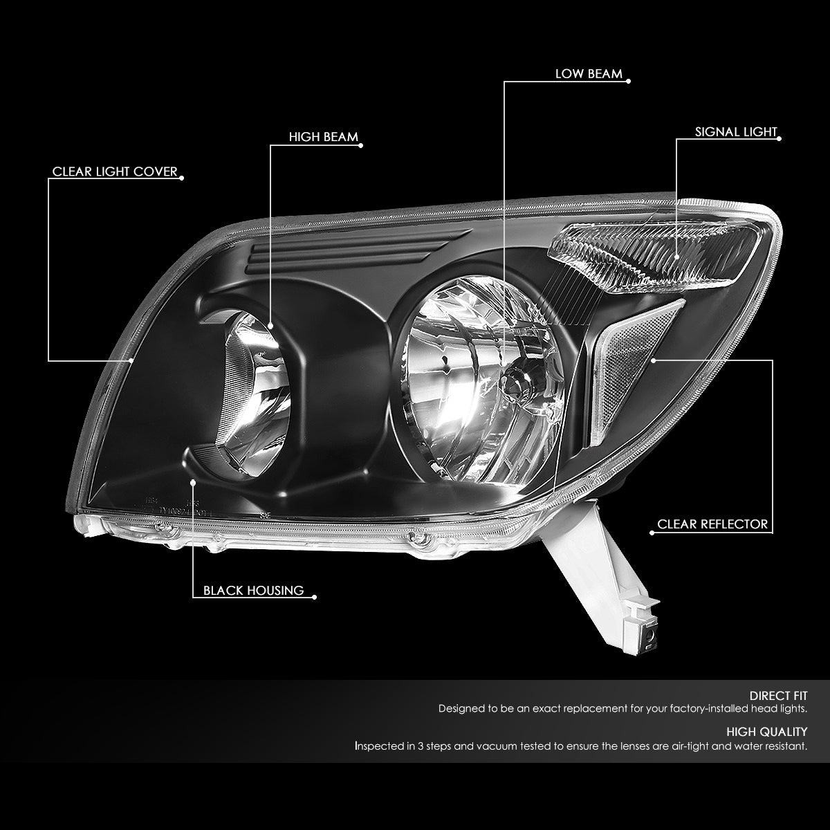 03-05 Toyota 4Runner Factory Style Headlights – CA Auto Parts