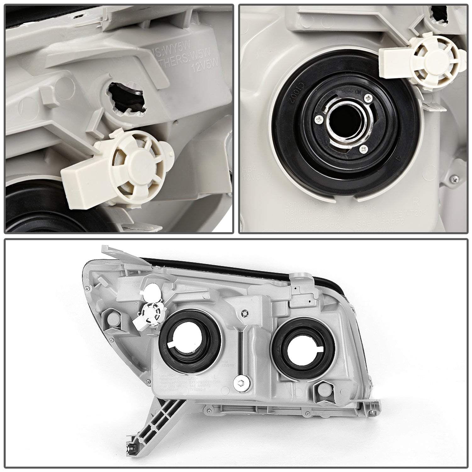 03-05 Toyota 4Runner Factory Style Headlights – CA Auto Parts