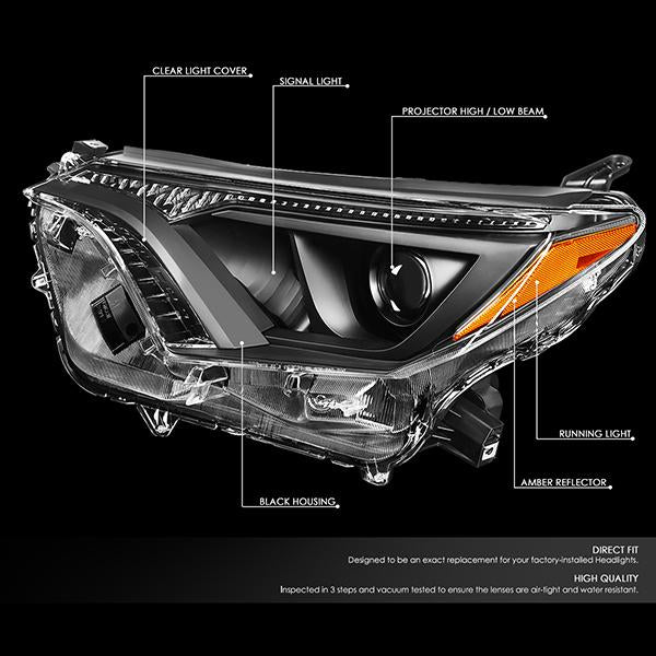 16-18 Toyota RAV4 Factory Style Projector Headlights - CA Auto Parts