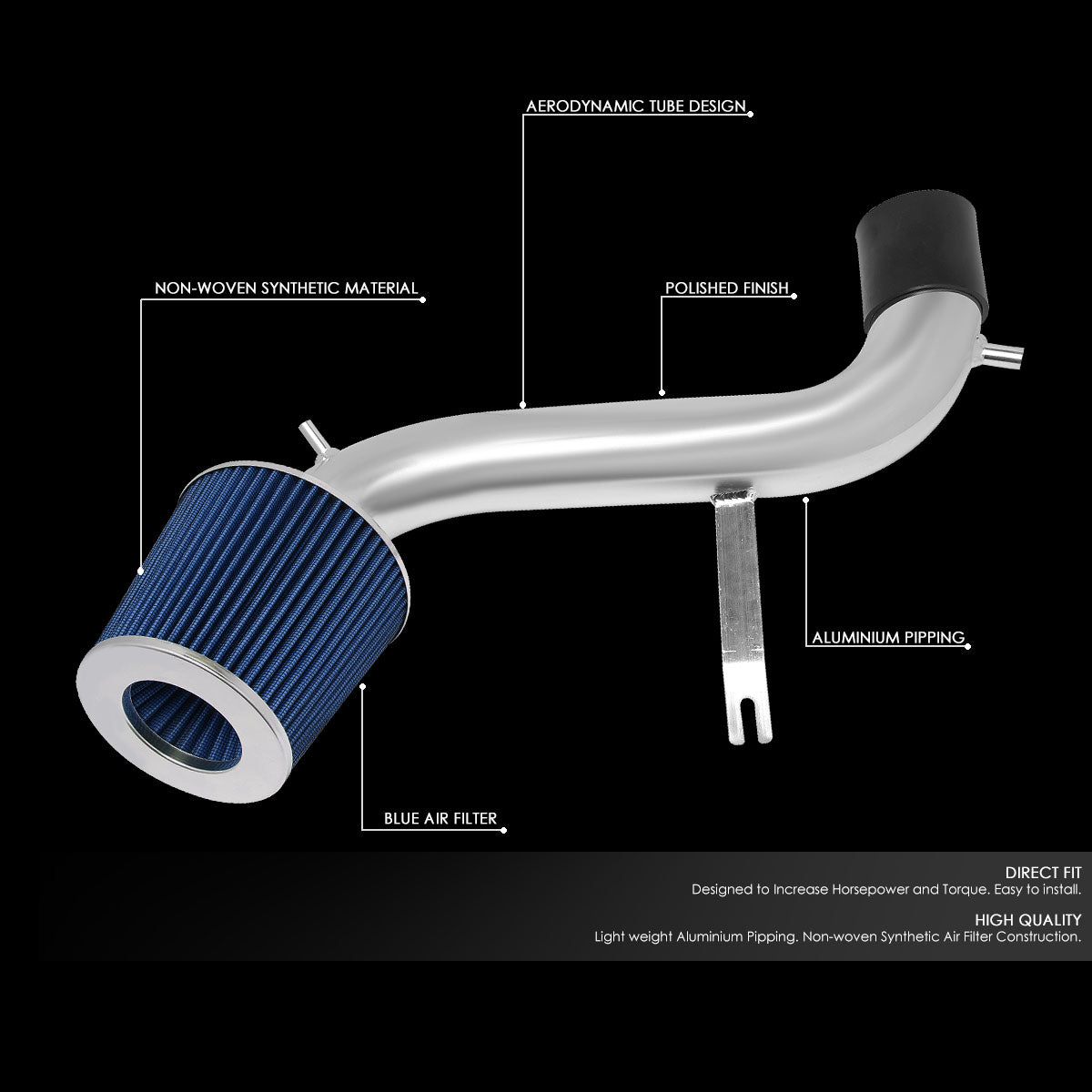 01-05 Lexus IS300 Aluminum Short Ram Air Intake w/Blue Cone Filter – CA ...