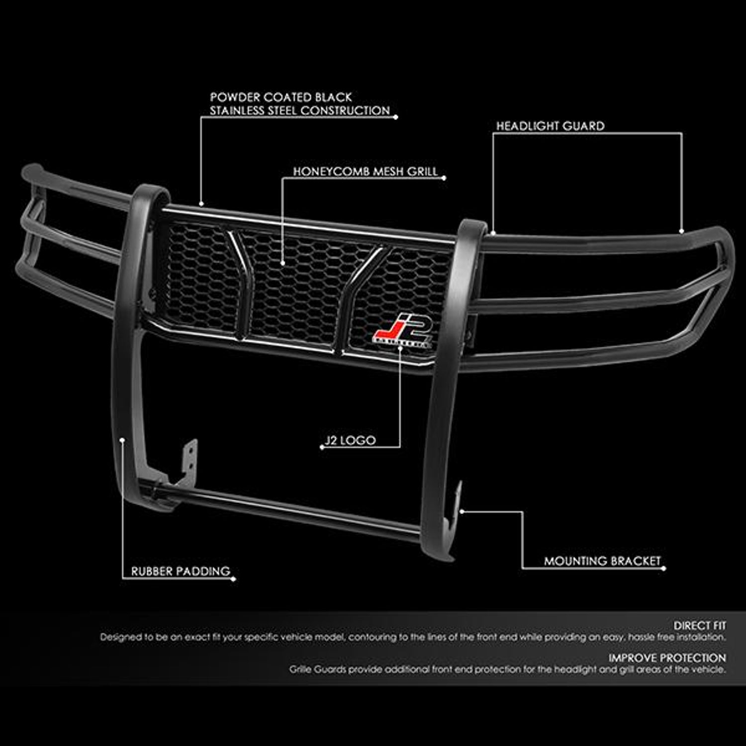 07-14 Toyota FJ Cruiser Brush Grille Guard - Moneycomb Mesh – CA Auto Parts