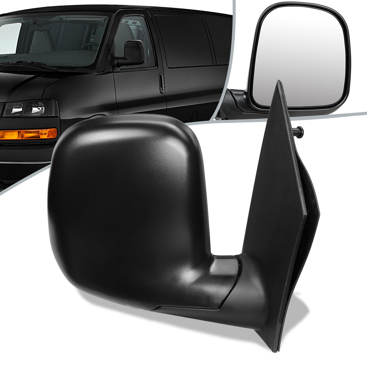 Manual Side View Mirror (Right) 96-02 Chevy Express/GMC Savana 1500/25 ...