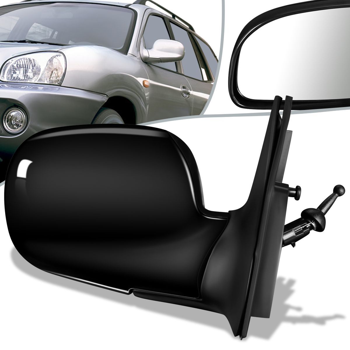 Manual Side View Mirror (Right) 01-06 Hyundai Santa Fe – CA Auto Parts