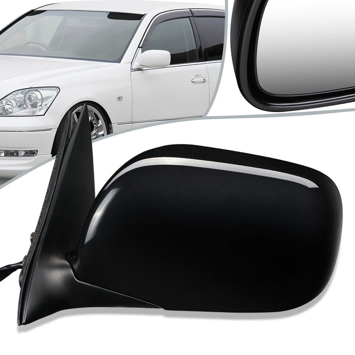 Powered Side View Mirror (Left) 01-06 Lexus LS430 – CA Auto Parts