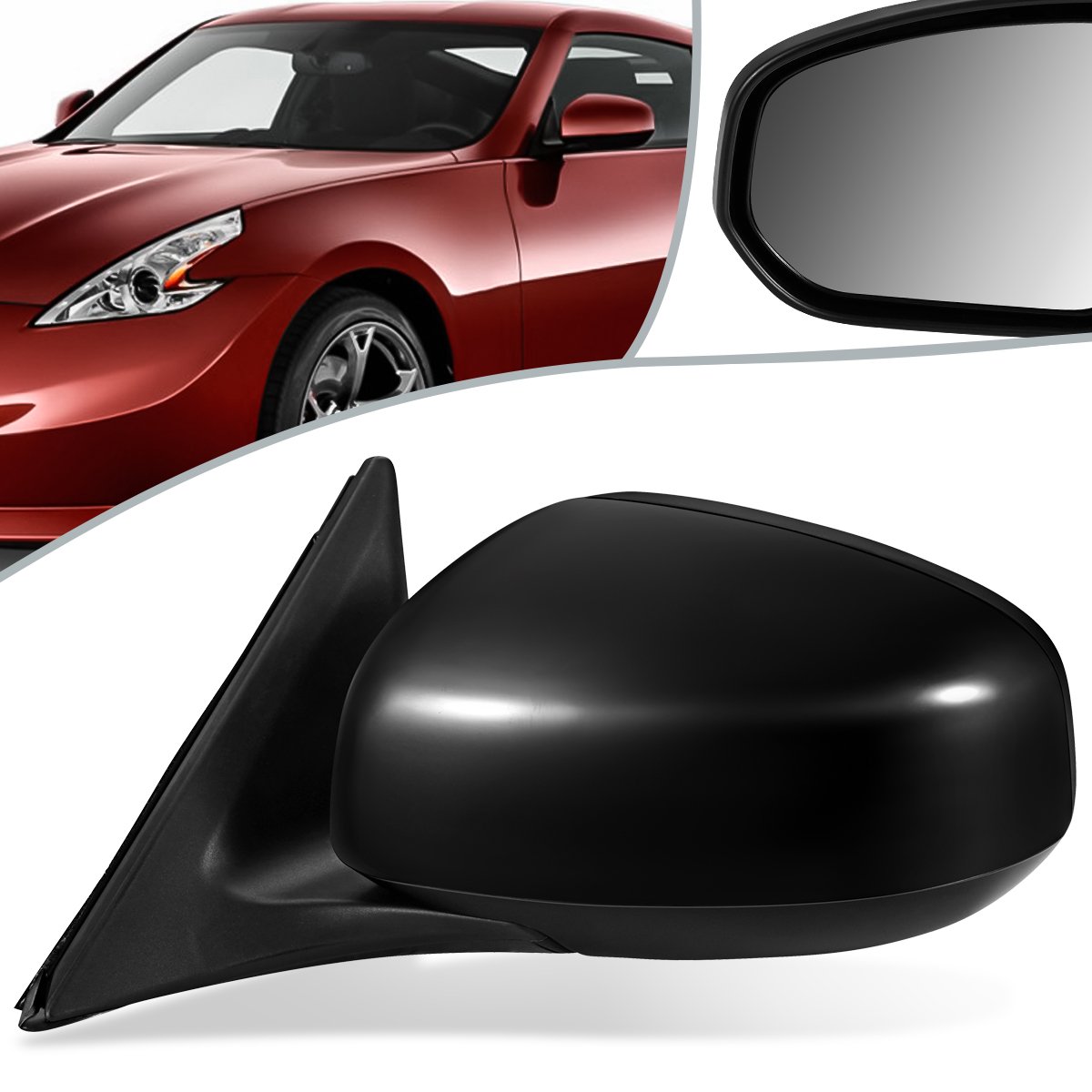 Powered Side View Mirror (Left) 09-19 Nissan 370Z – CA Auto Parts