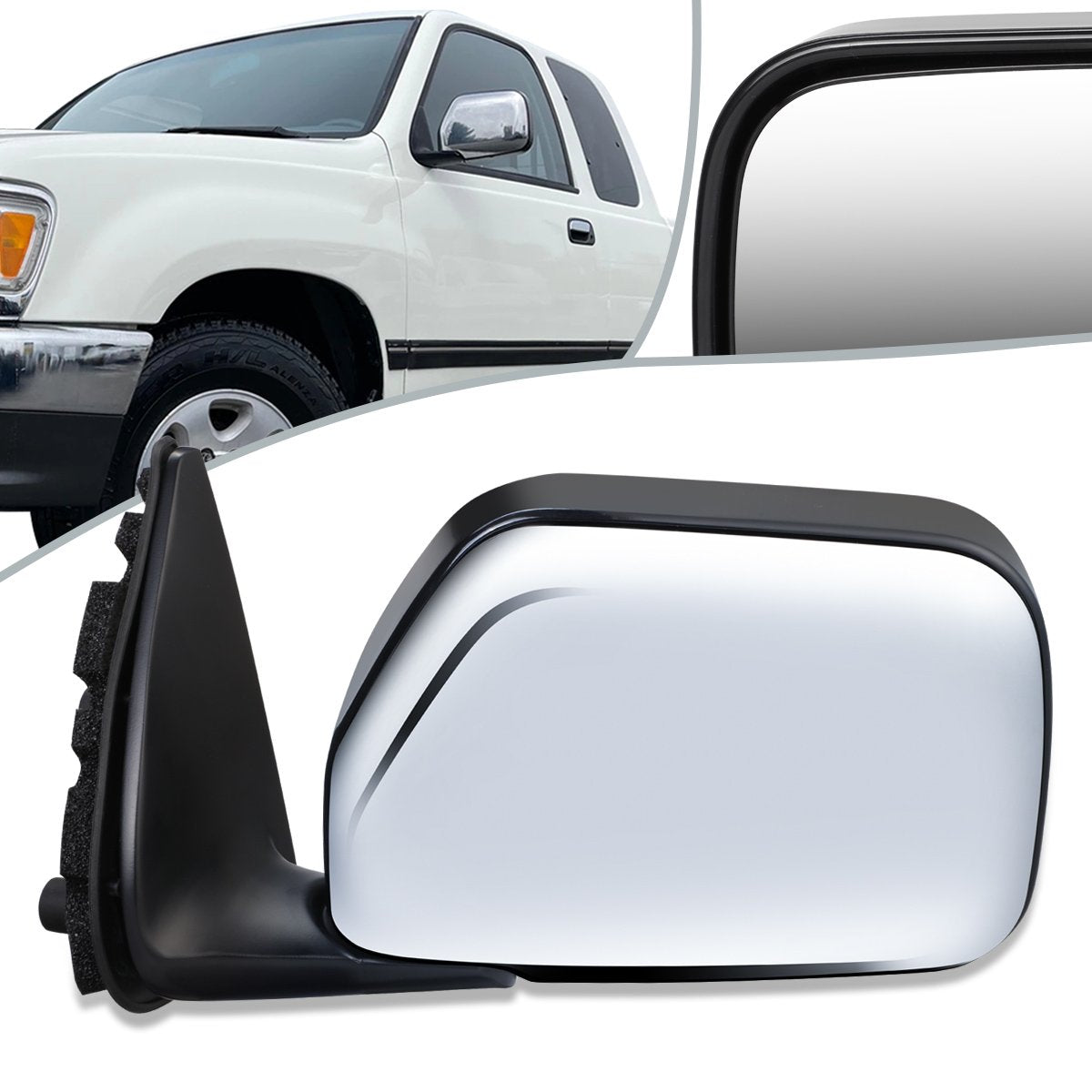 Powered Side View Mirror (Left) 93-98 Toyota T100 – CA Auto Parts