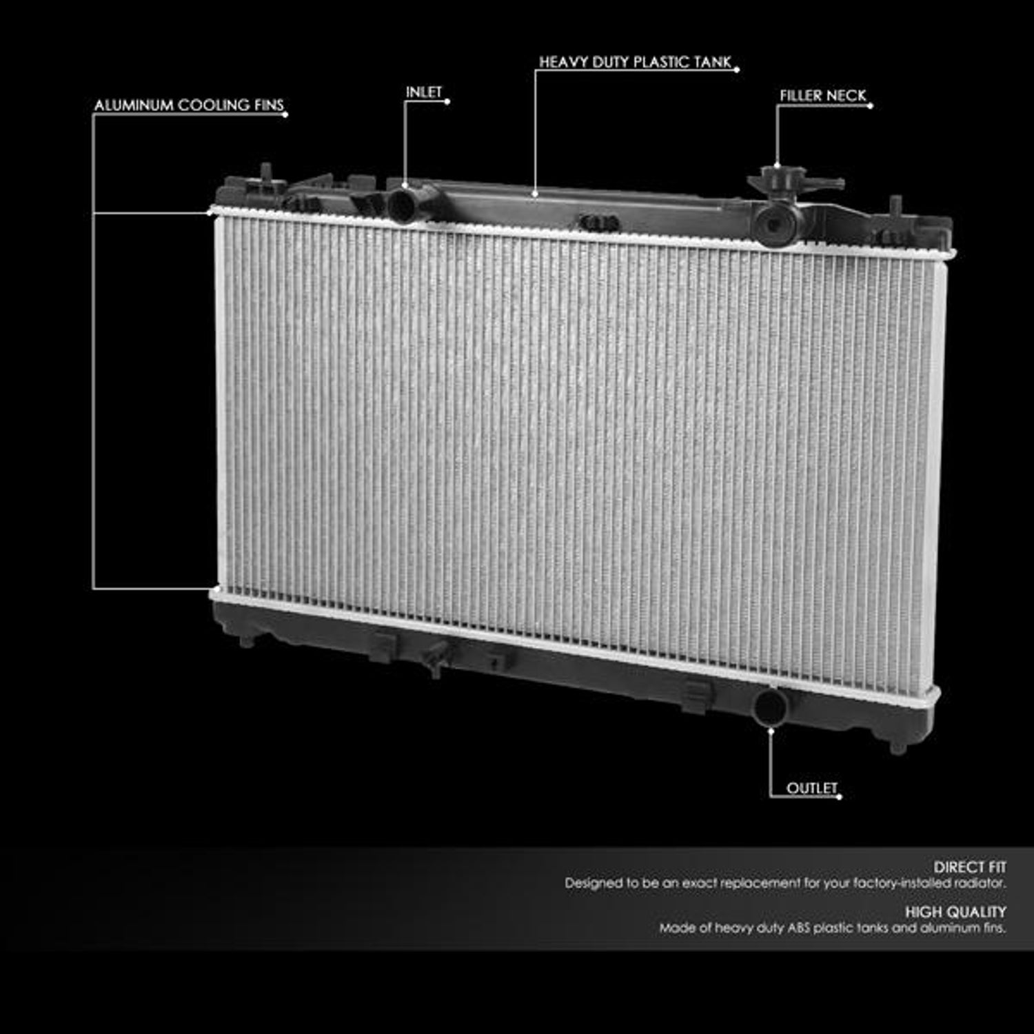 10-11 Toyota Camry 2.5L AT/MT 13159 Replacement Radiator – CA Auto Parts