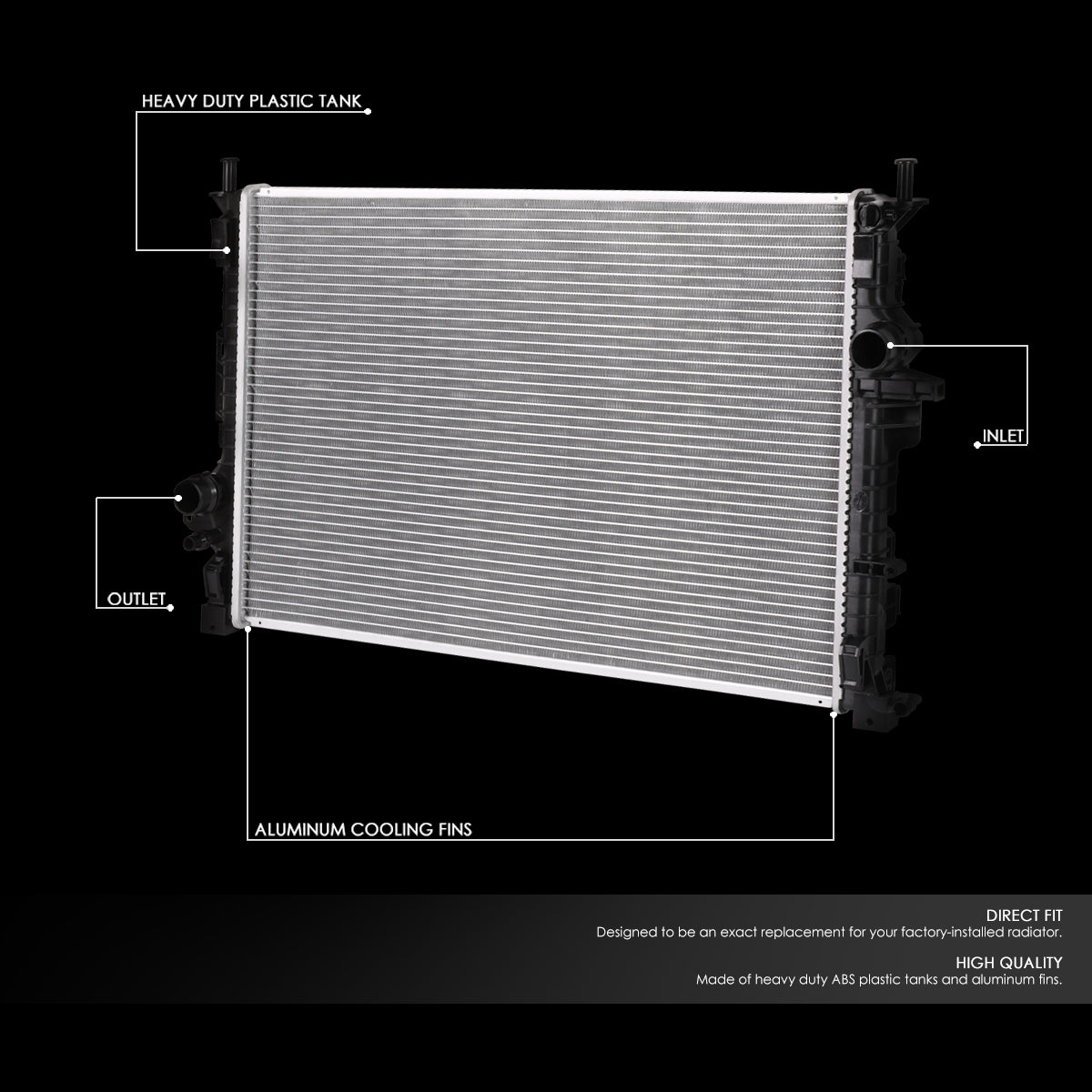 13-17 Ford Escape 14-18 Transit Connect13313 Replacement Radiator – CA ...