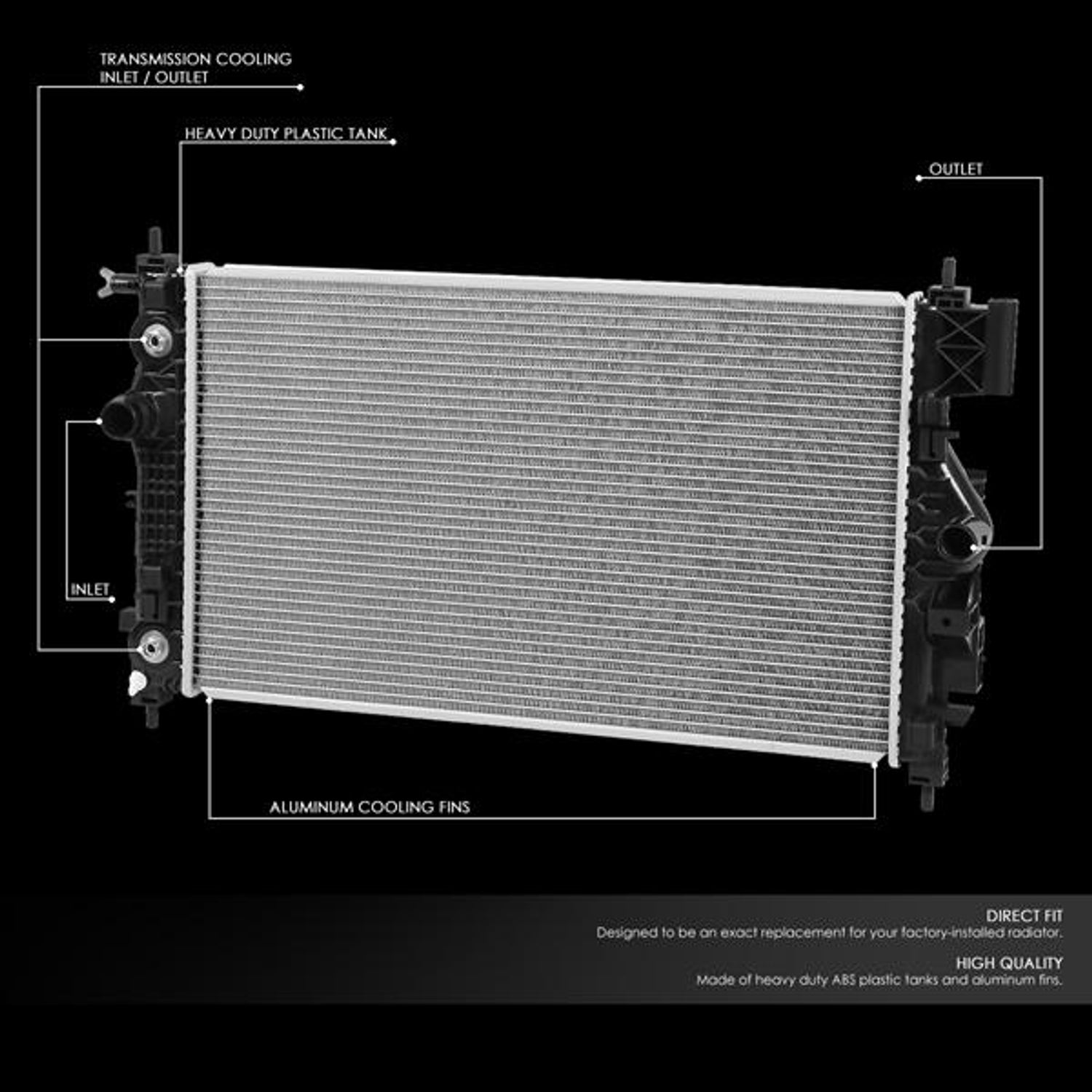 16-19 Buick Cascada 14-15 Chevy Cruze AT Replacement Radiator – CA Auto ...