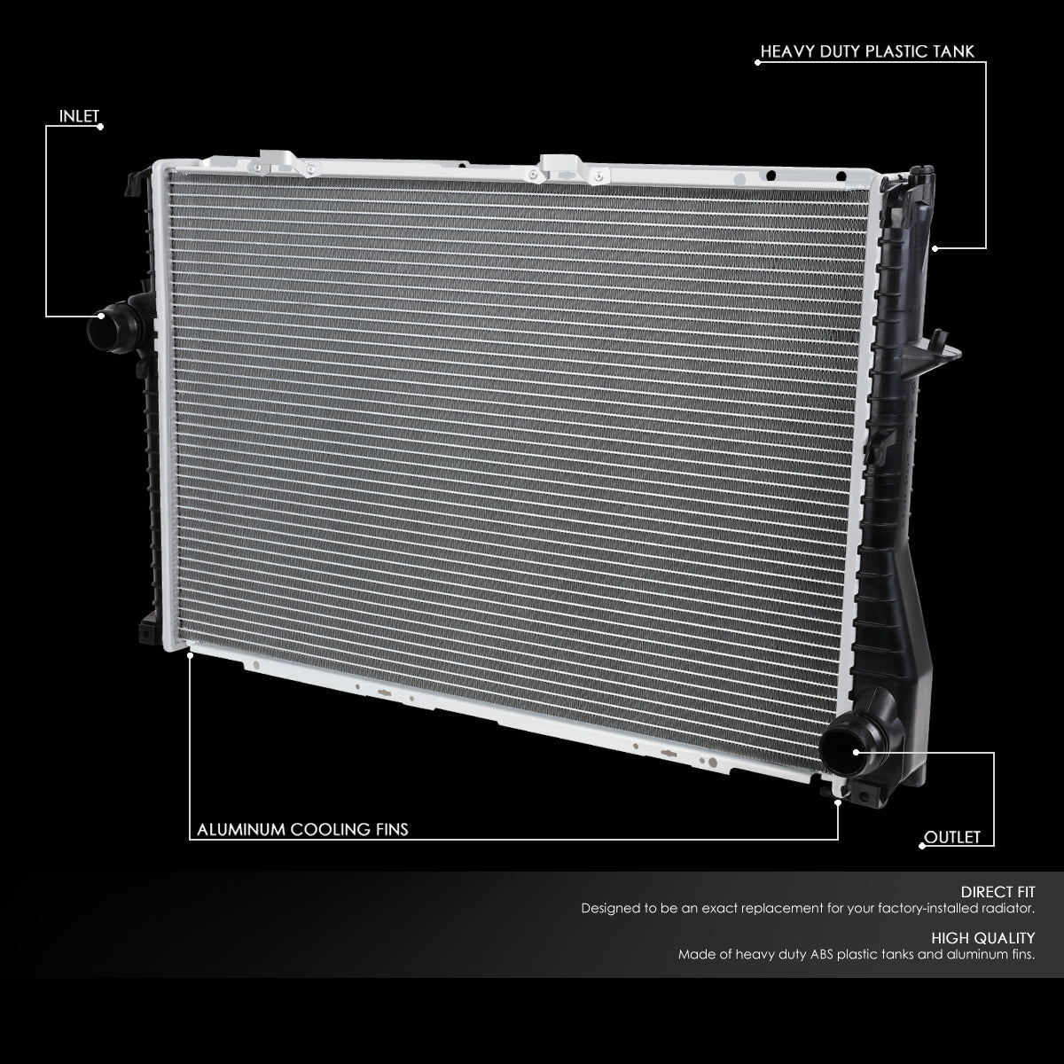 00-99 BMW 528I, 01-03 530I 525I, 2006 545I 2284 Replacement Radiator ...
