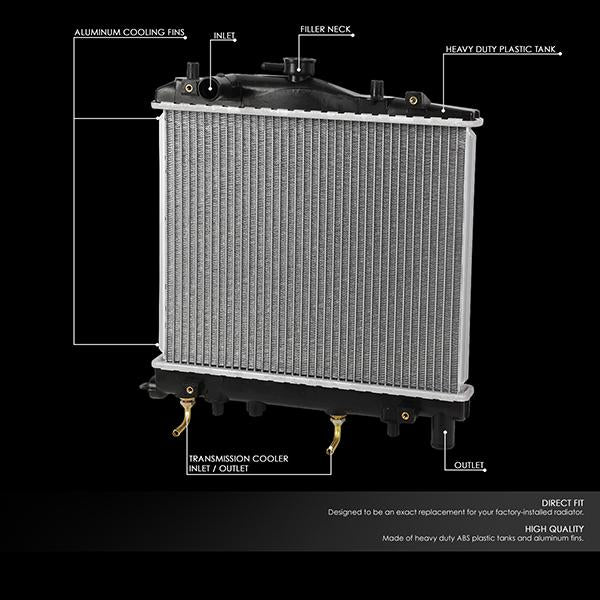 88-93 Ford Festiva AT/MT Aluminum Radiator - 263 - CA Auto Parts