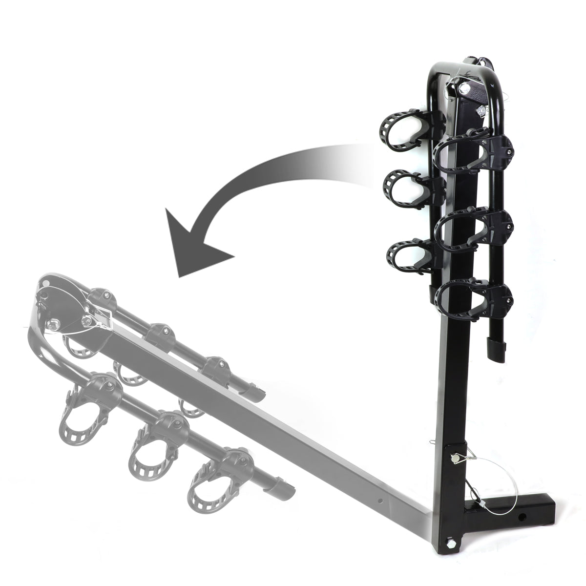 2 in. Receiver 35 Degree Tilt Hitch Mount Bike Rack Heavy Duty Steel ...