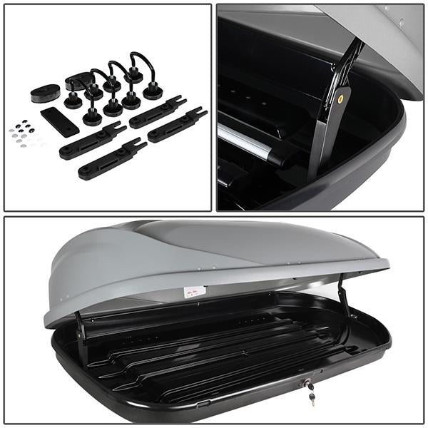Grey Aluminum Roof Rack Cross Bar Lockable Cargo Box14-18 Subaru Fores ...
