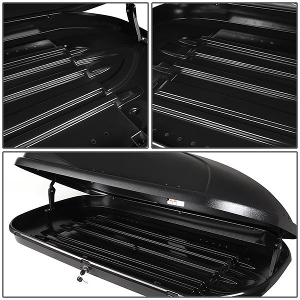 Black Aluminum Roof Rack Cross Bar Lockable Roof Cargo Box Fits model ...