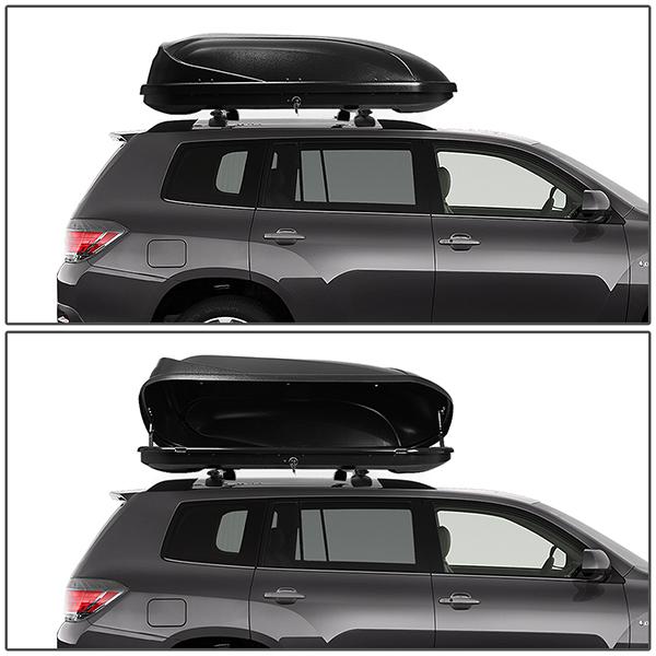 Black Aluminum Roof Rack Cross Bar Lockable Roof Cargo Box Fits model ...