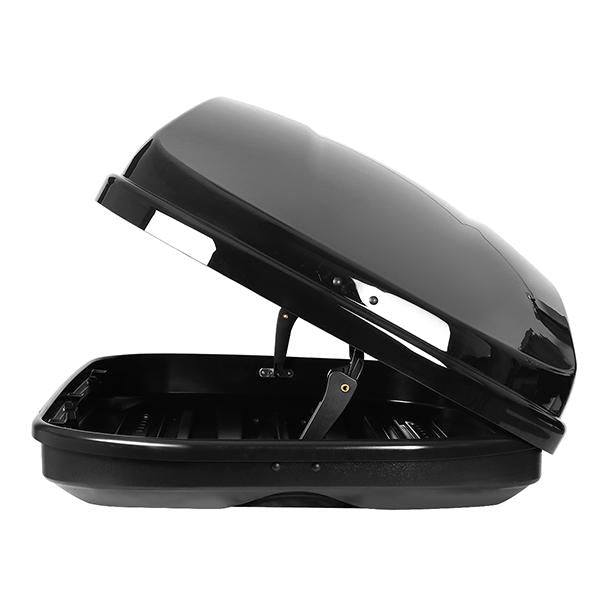 Black Aluminum Cross Bar Roof Cargo Storage BoxFits model w/ Roof Rail ...