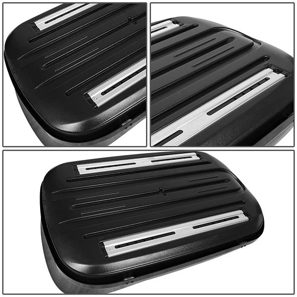 Black Aluminum Cross Bar Roof Cargo Storage BoxFits model w/ Roof Rail ...