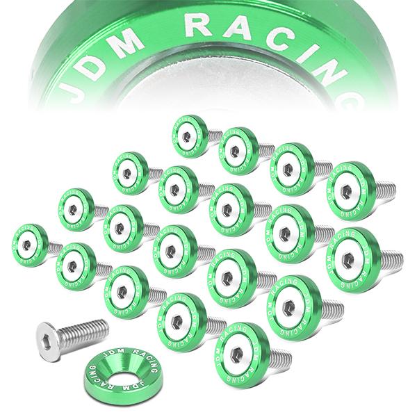 Aluminum Green Fender Washer Kit 20pcs – CA Auto Parts