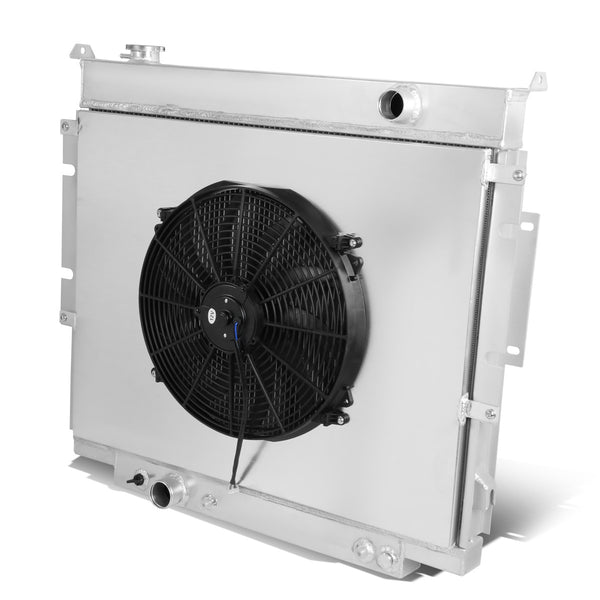 83-94 Ford F250 F350 Super Duty V8 MT 3-Rows Full Aluminum Radiator+Fa ...