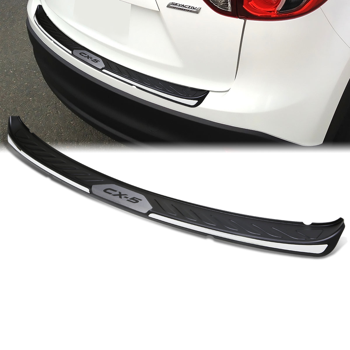 13-16 Mazda CX-5 Chrome Trim Rear Bumper Protector – CA Auto Parts