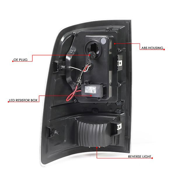 3D LED Sequential Turn Signal Rear Brake Tail Lights 09-18 Ram 1500 25 ...