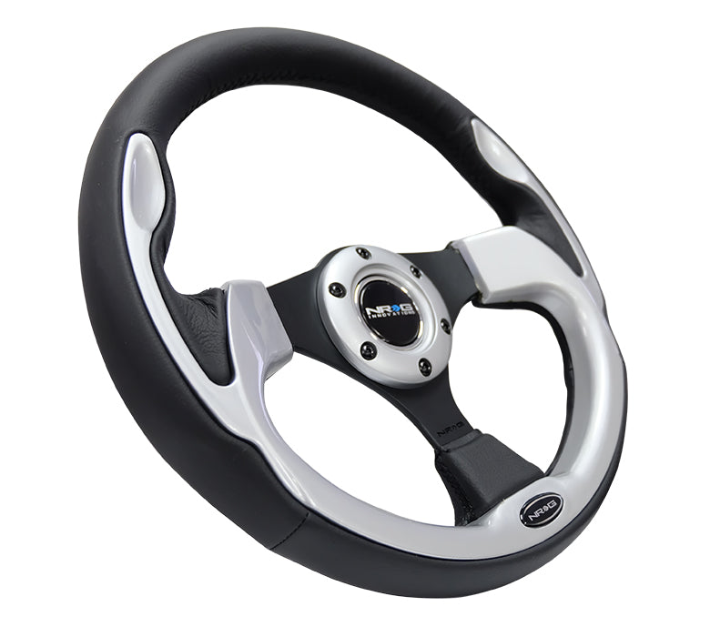 320mm Strong Type Black Leather Grip Steering WheelUniversal – CA Auto ...