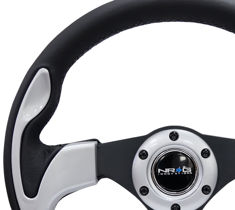 320mm Strong Type Black Leather Grip Steering WheelUniversal – CA Auto ...